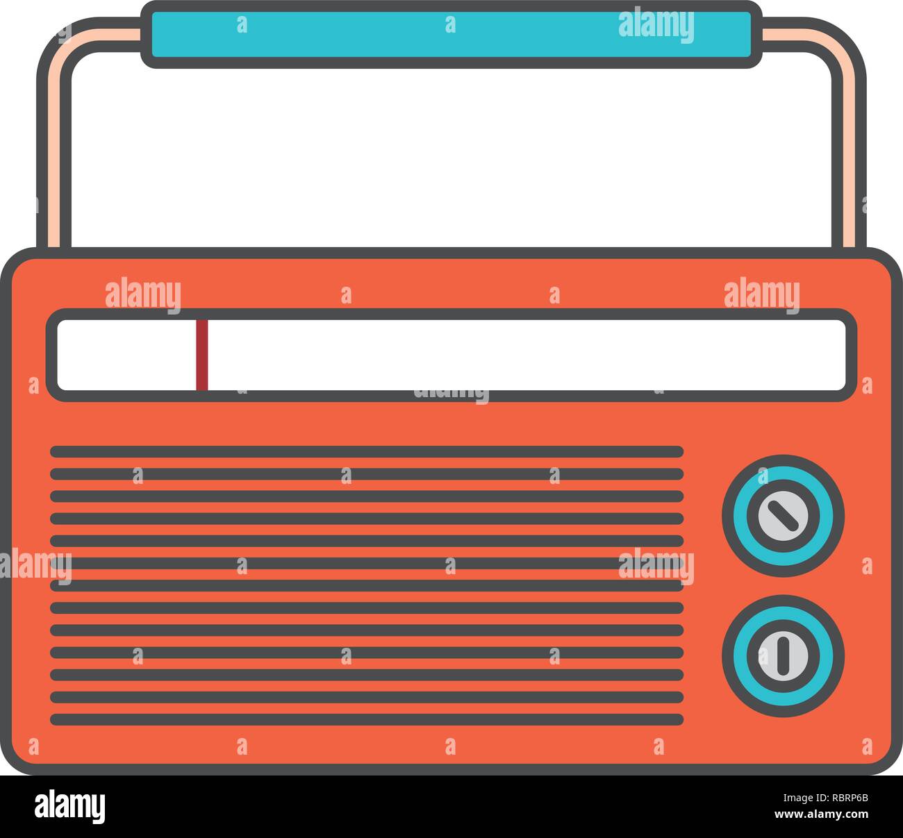 retro radio icon flat vector art illustration Stock Vector Image & Art ...
