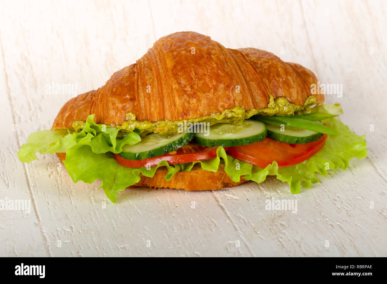 Vegan croissant with vegetables Stock Photo - Alamy