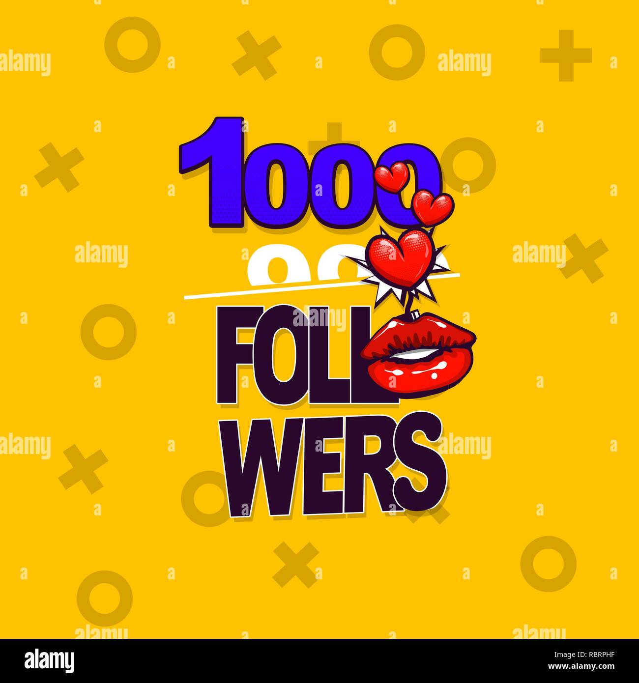 Follower banner comic text pop art design Stock Vector Image & Art - Alamy