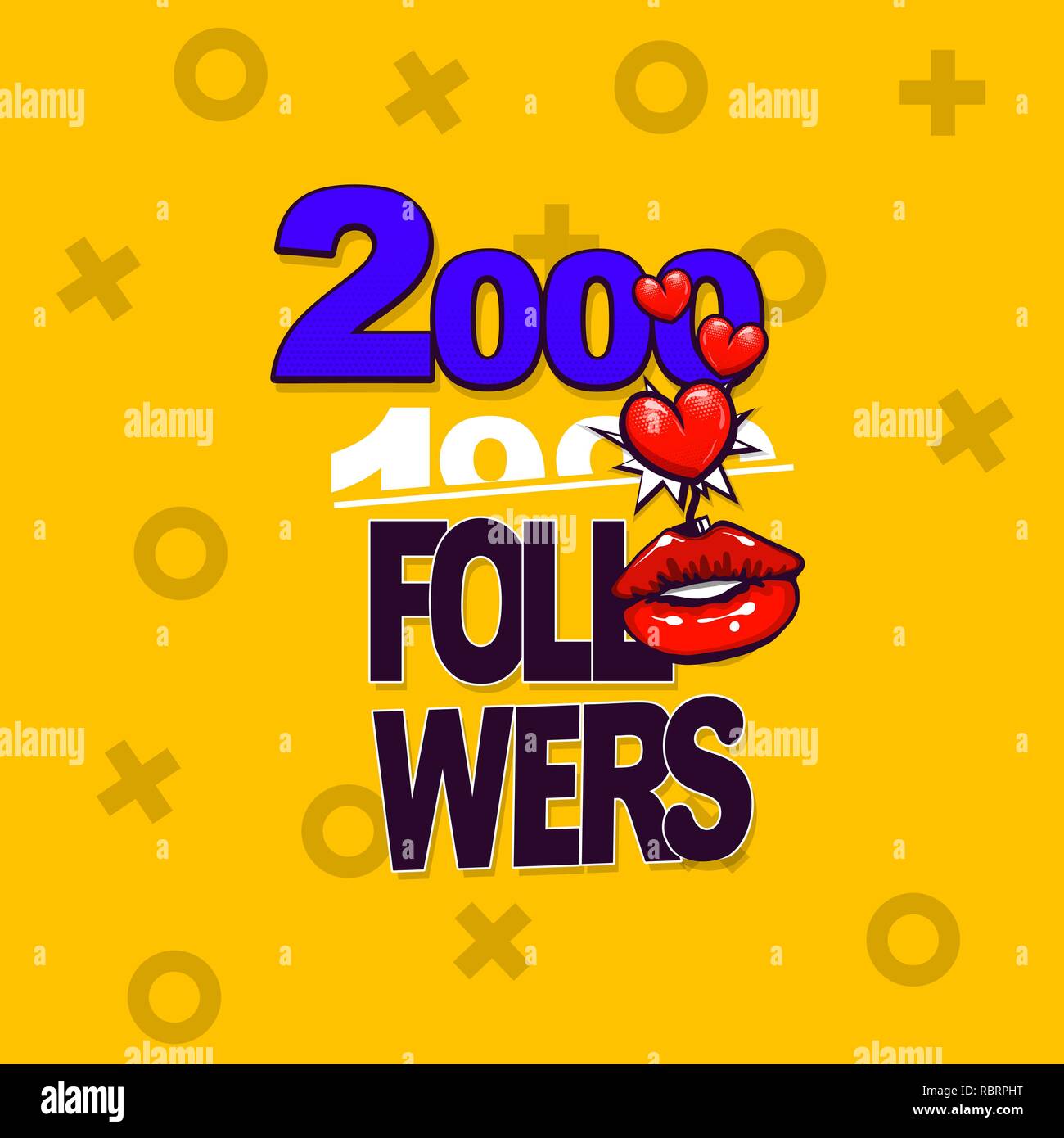 Follower banner comic text pop art design Stock Vector Image & Art - Alamy