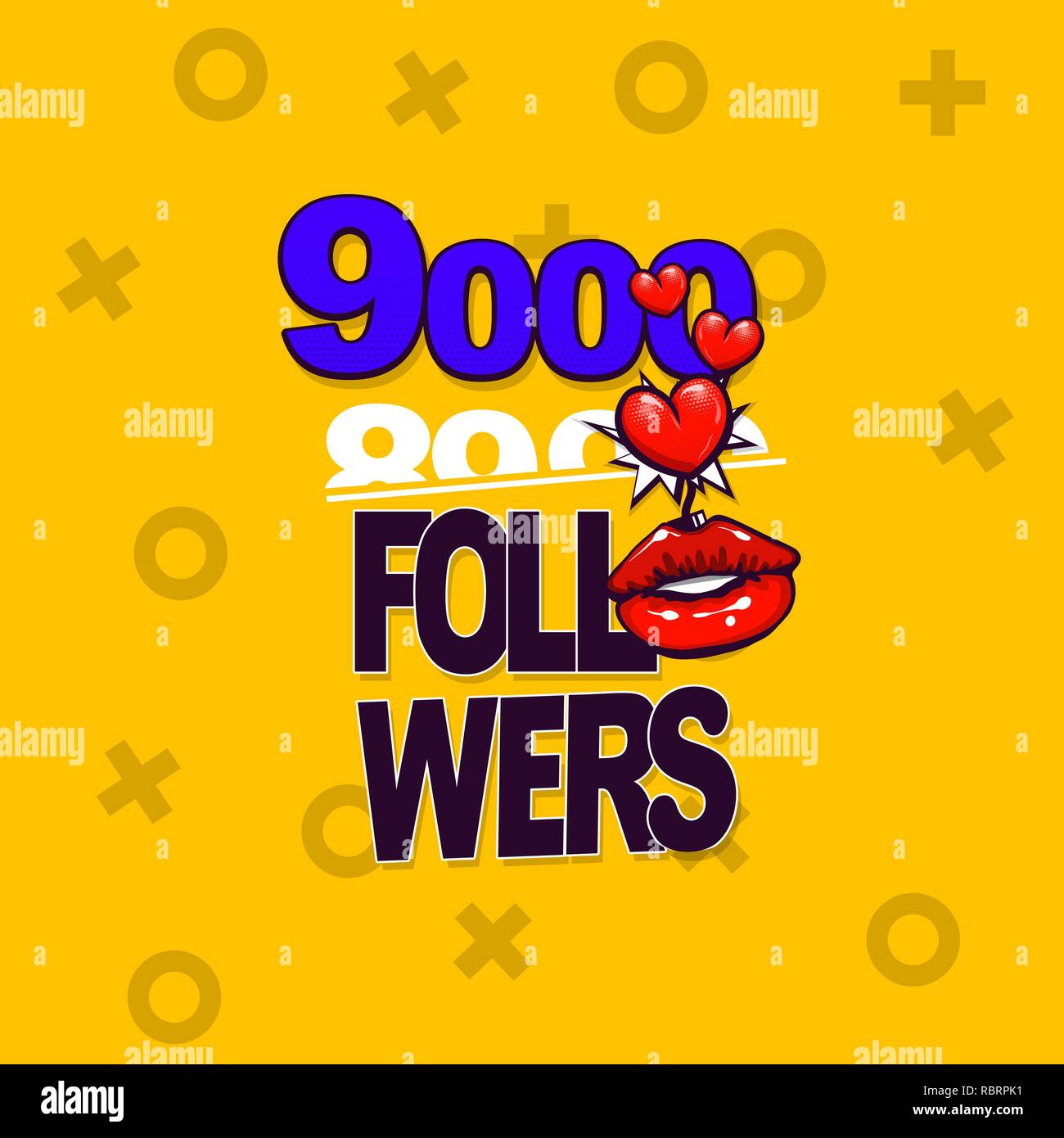 Follower banner comic text pop art design Stock Vector Image & Art - Alamy