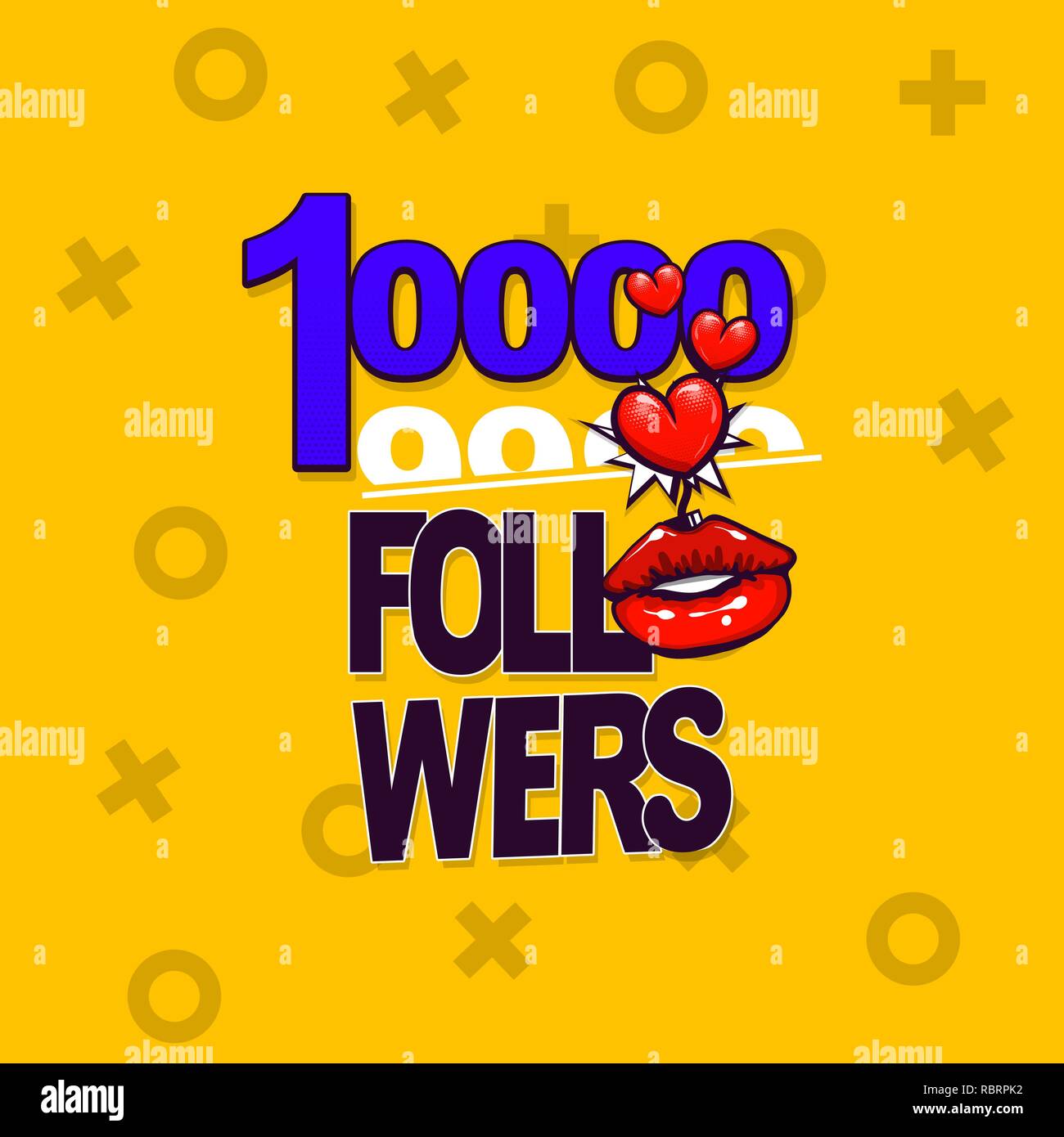 Follower banner comic text pop art design Stock Vector Image & Art - Alamy