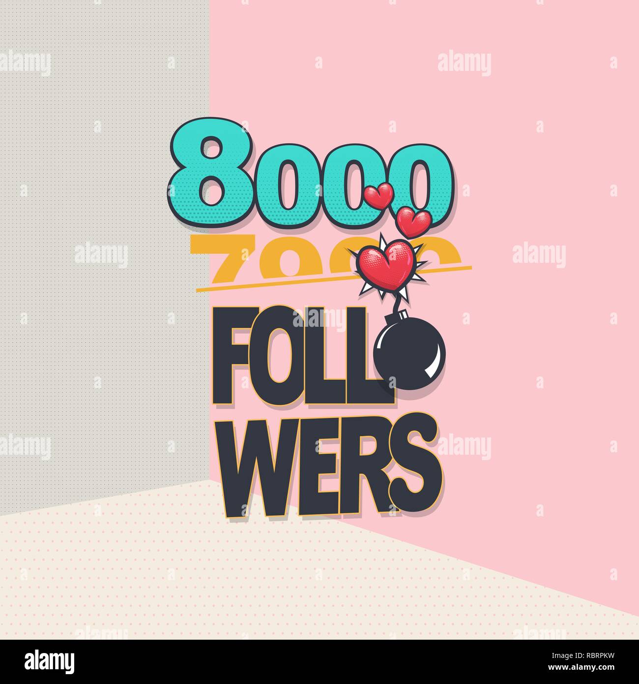 Follower banner comic text pop art design Stock Vector Image & Art - Alamy