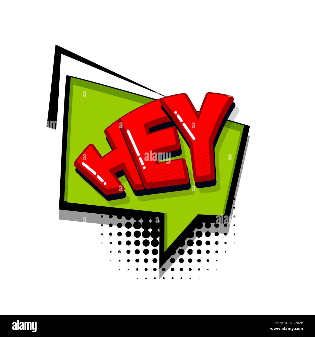 Hello hi comic text Cut Out Stock Images & Pictures - Alamy