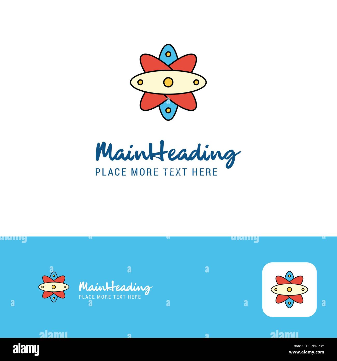 Creative Nuclear Logo Design. Flat color Logo place for Tagline. Vector ...