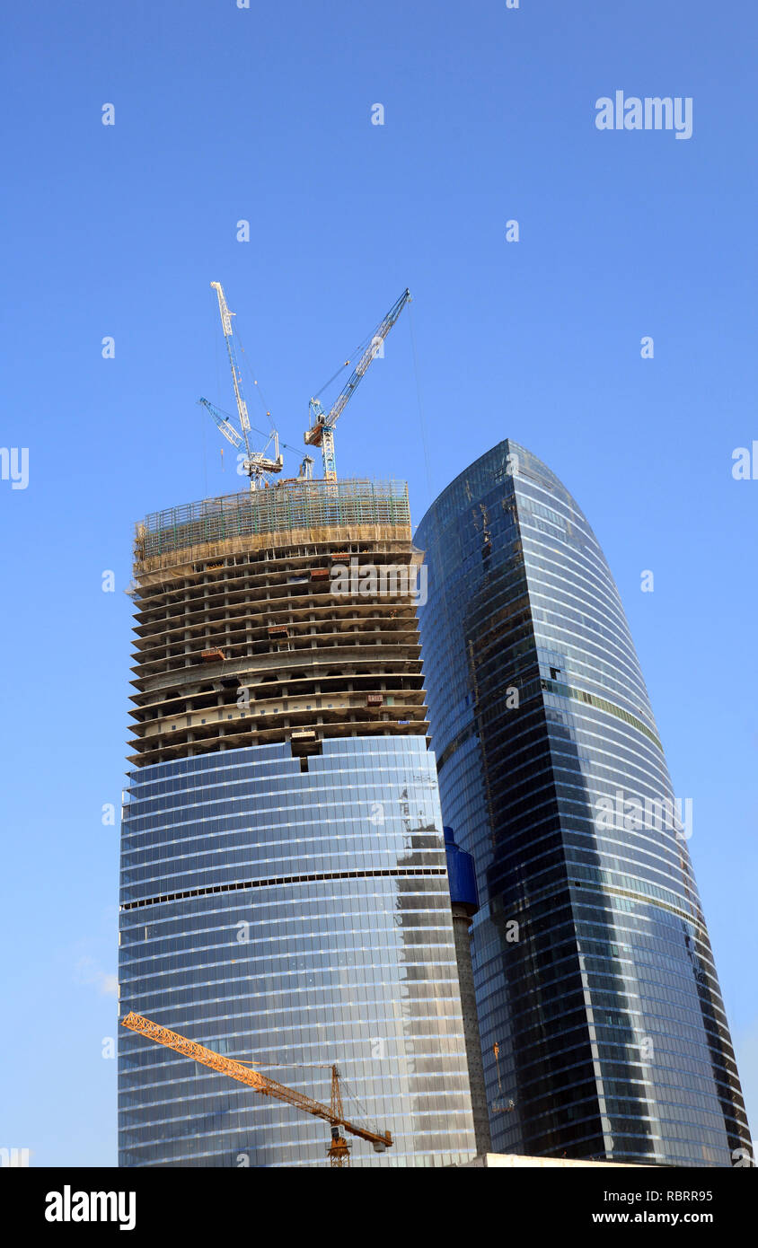 skyscraper develop on sky background Stock Photo - Alamy