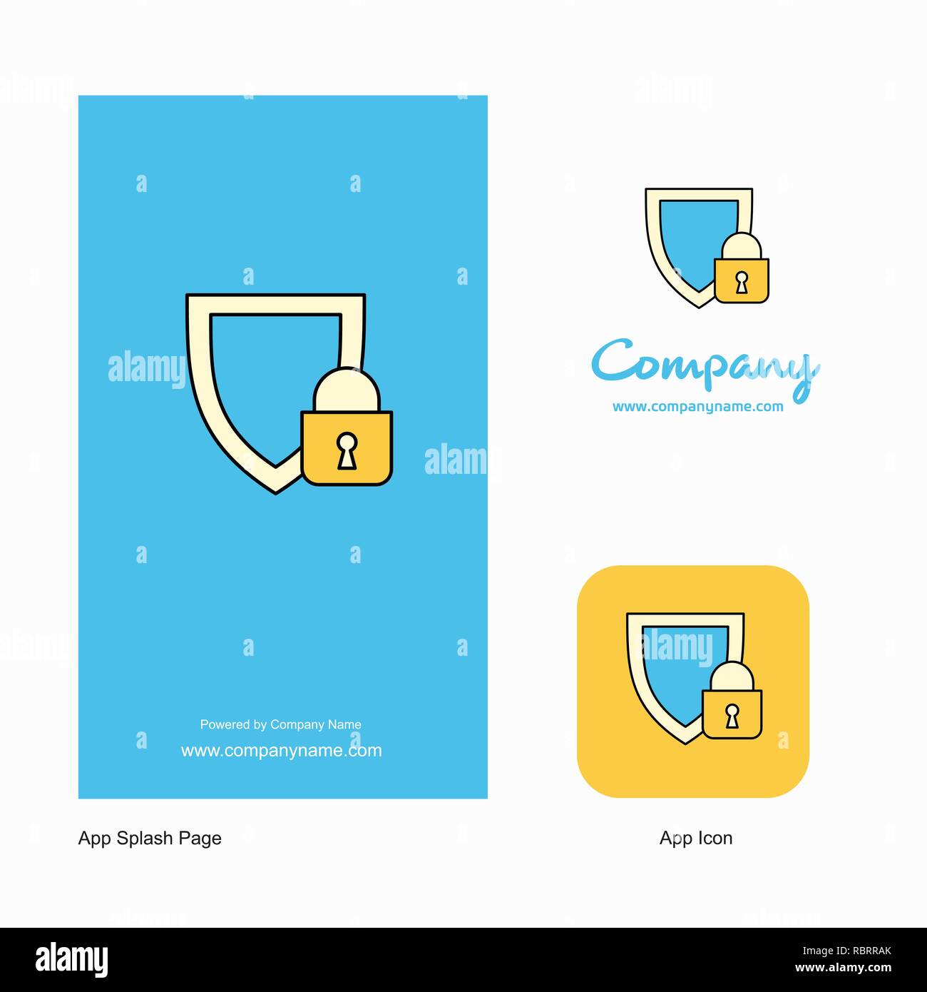 Protected Company Logo App Icon and Splash Page Design. Creative ...