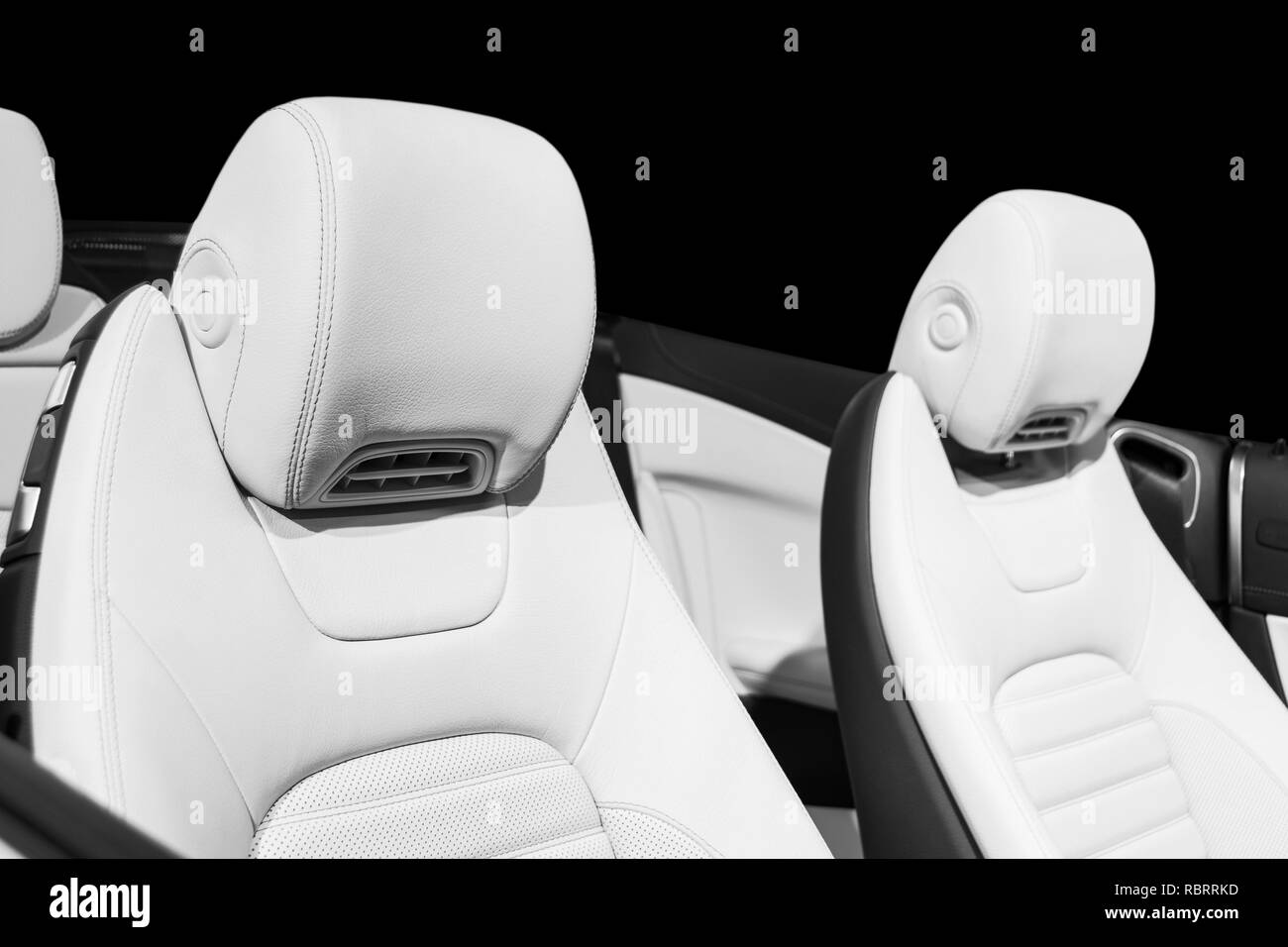 Modern Luxury car inside. Interior of prestige modern car. Comfortable ...