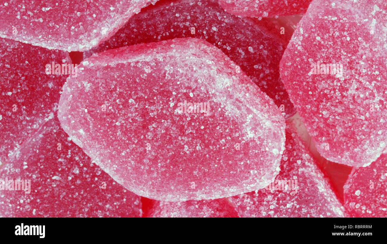 Pink Fruit Jelly Stock Photo - Alamy