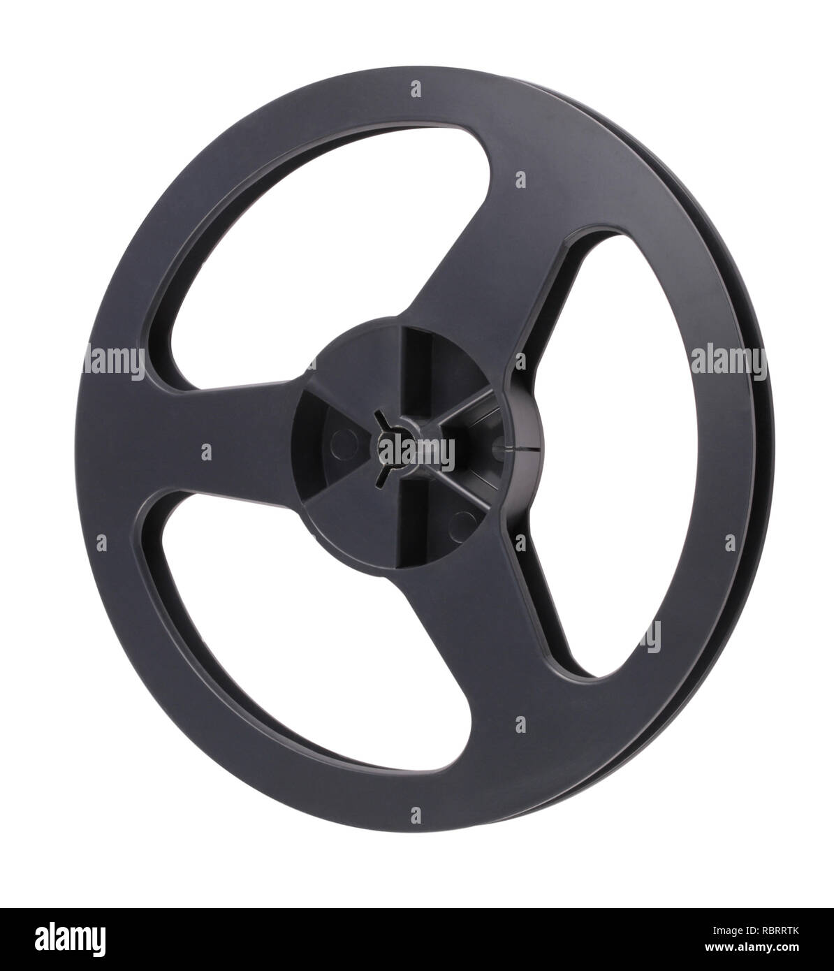 Plastic Black Tape Recorder Bobbin Isolated Stock Photo - Alamy