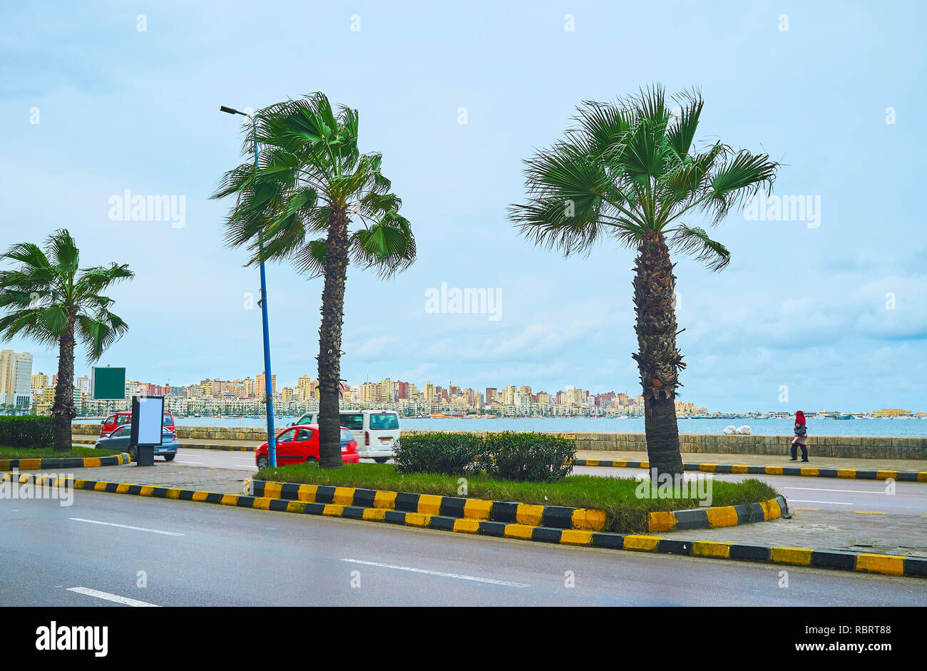 The cloudy windy morning in Alexandria, such weather provides clear ...