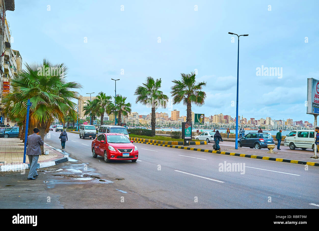 Cars on road in egypt hi-res stock photography and images - Alamy