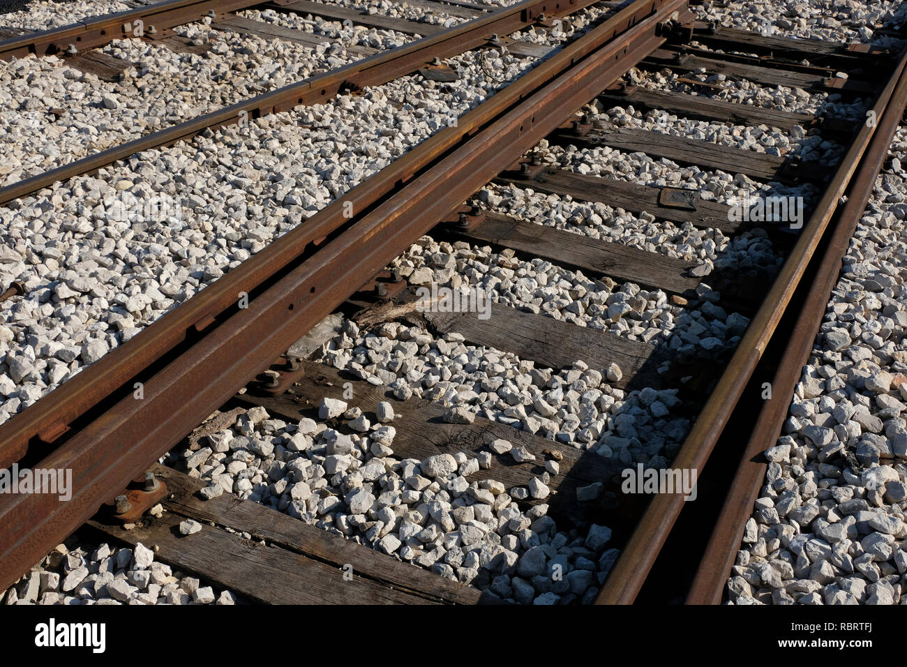 Destroyed railway tracks Stock Photo - Alamy