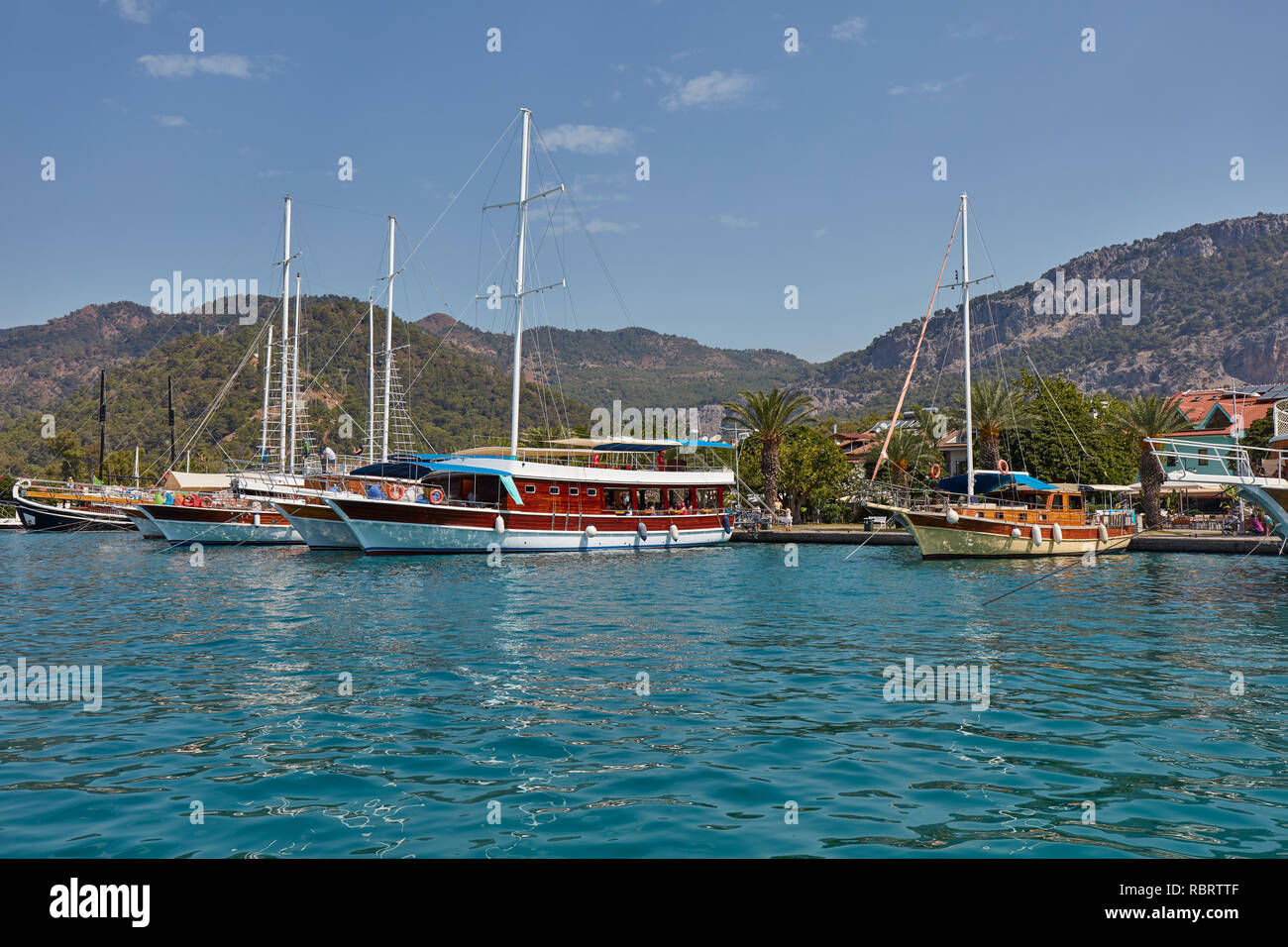 Blue voyage in mediterranean, Gocek, Turkey Stock Photo - Alamy