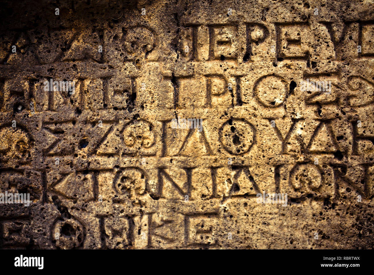 Historical Antique Age Epigraph on Marble Tablet Stone Photo Stock ...