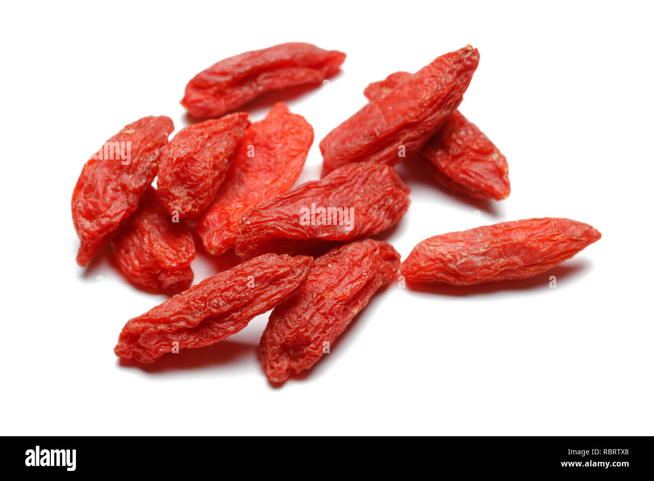 Dried goji berries isolated on white background Stock Photo - Alamy