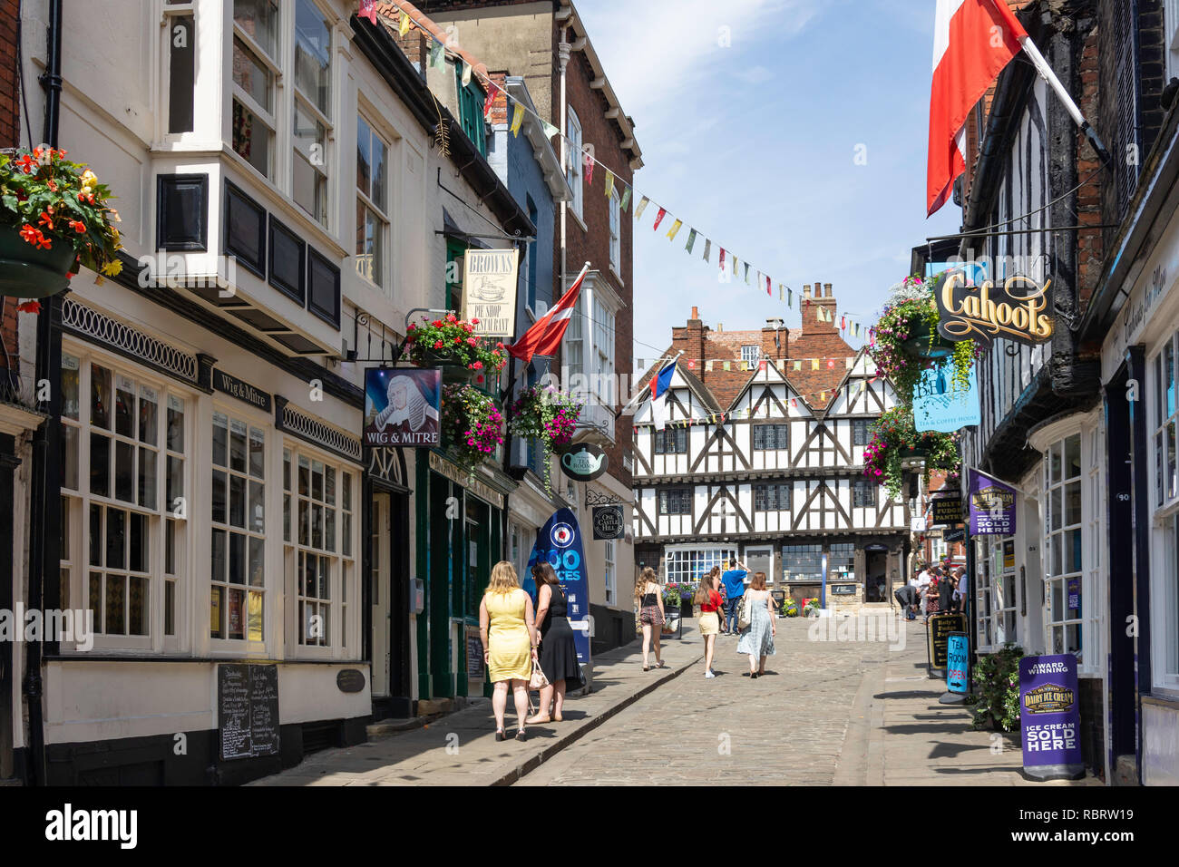 Steep Hill, Lincoln, Lincolnshire, England, United Kingdom Stock Photo ...