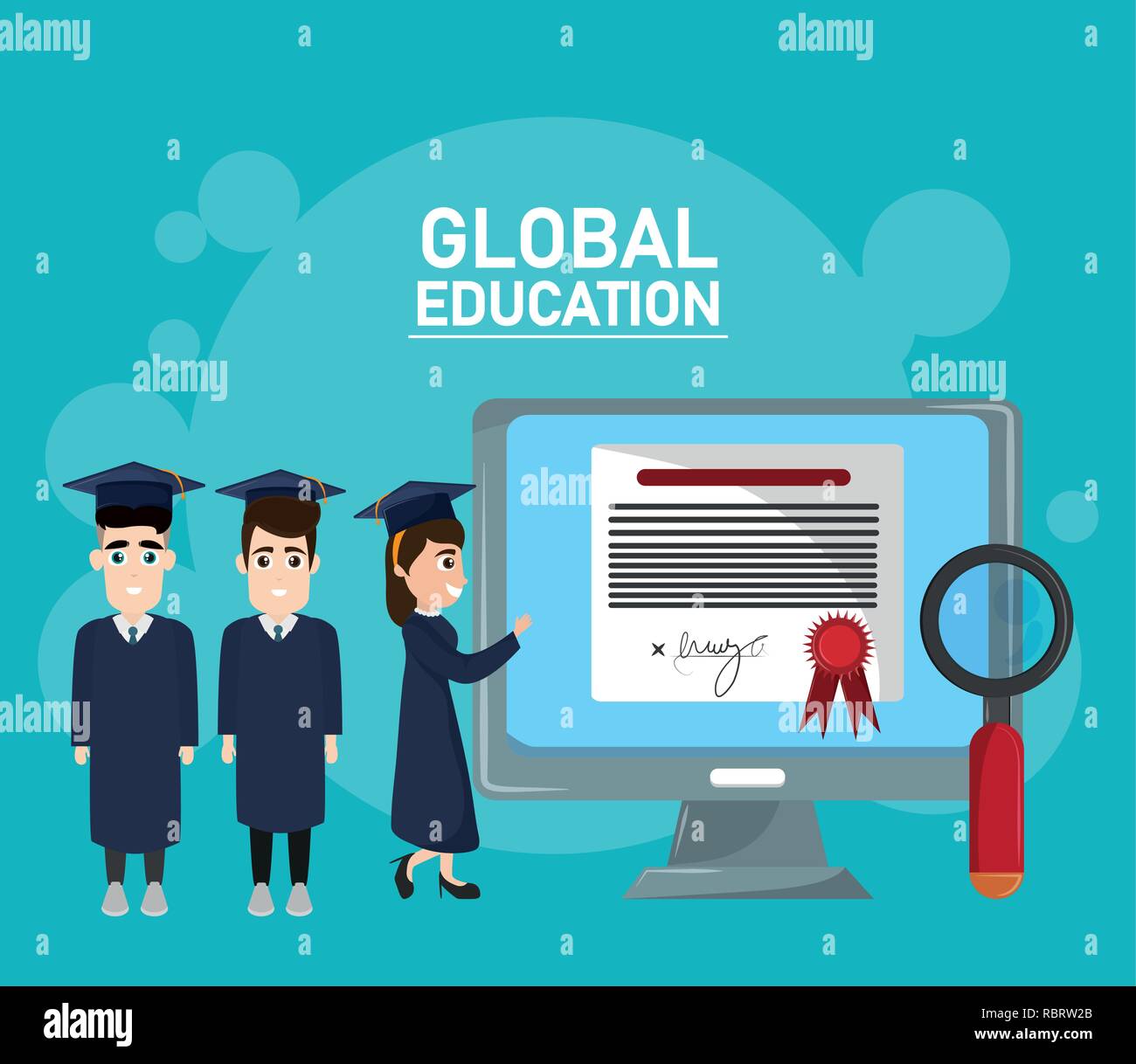 global distance education Stock Vector Image & Art - Alamy