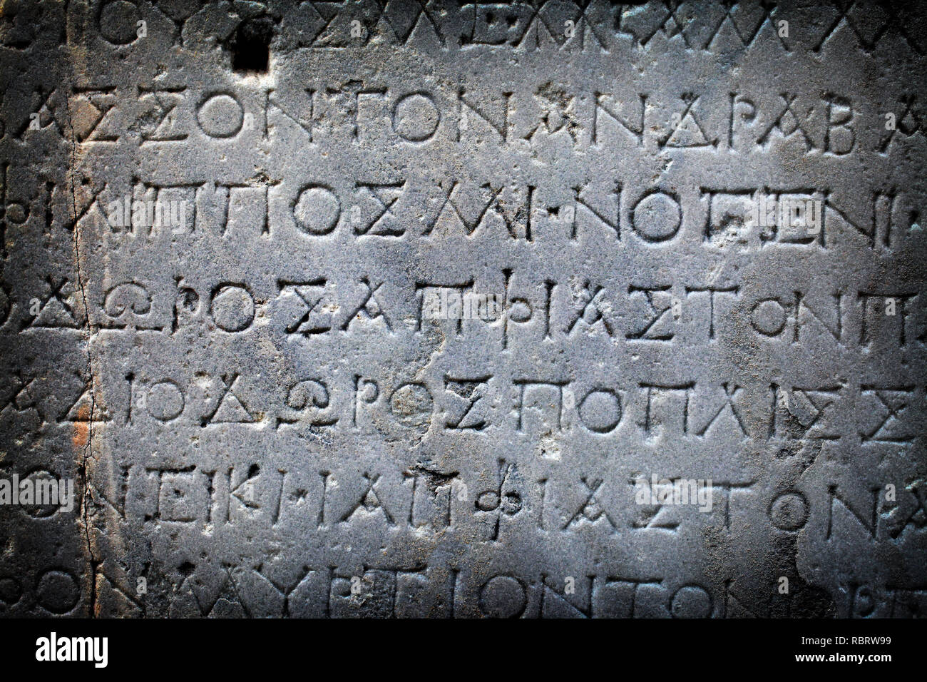 Historical Antique Age Epigraph on Marble Tablet Stone Photo Stock ...