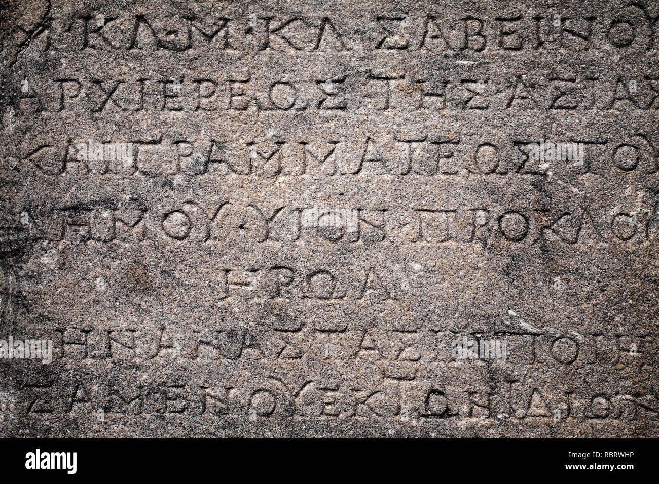 Historical Antique Age Epigraph on Marble Tablet Stone Photo Stock ...