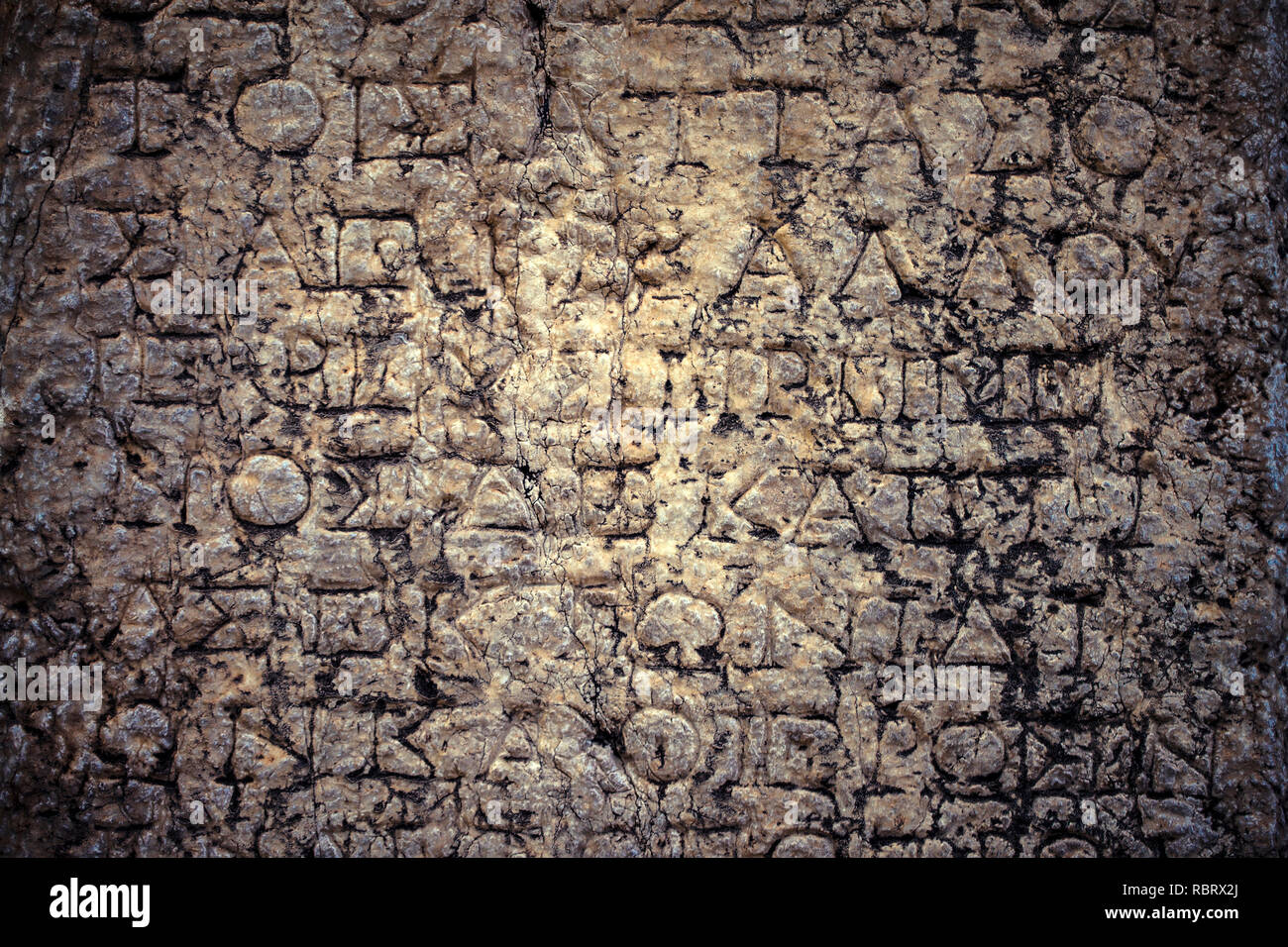 Historical Antique Age Epigraph on Marble Tablet Stone Photo Stock ...