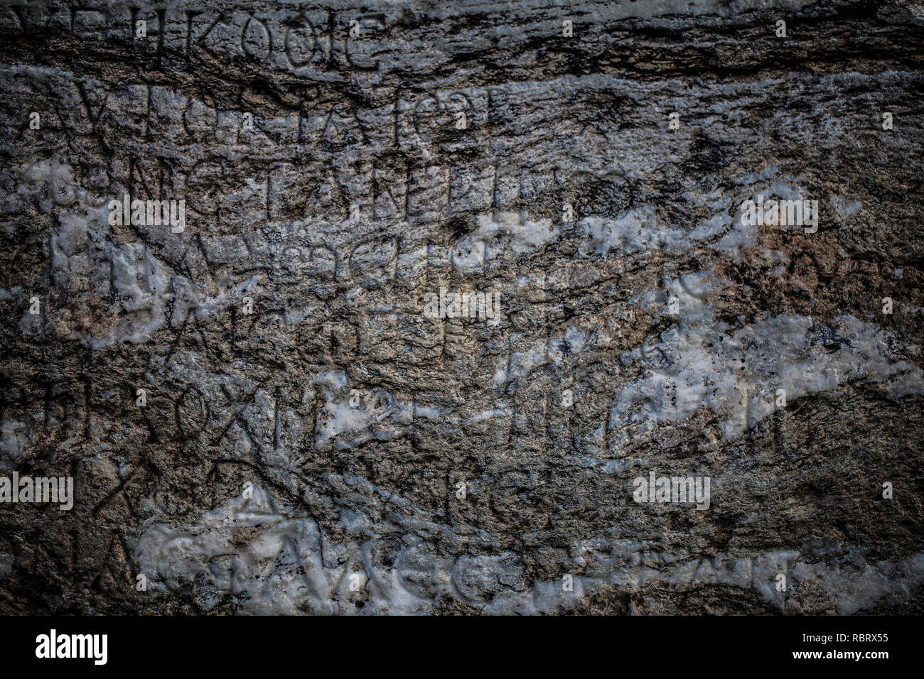 Historical Antique Age Epigraph on Marble Tablet Stone Photo Stock ...