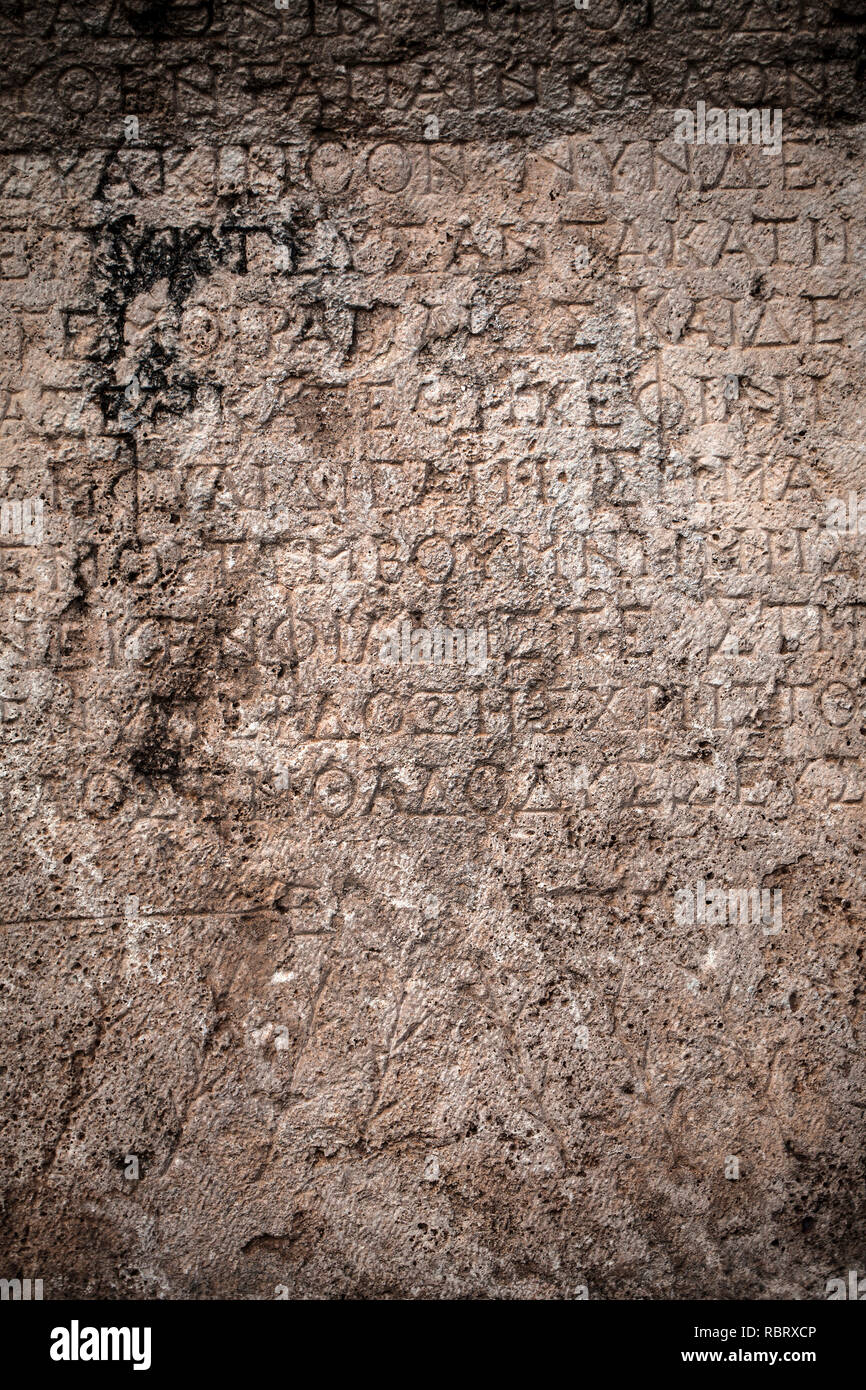 Historical Antique Age Epigraph on Marble Tablet Stone Photo Stock ...