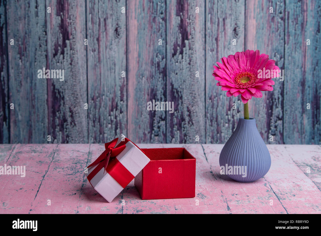 Still life background, gerber daisy in a vase Stock Photo - Alamy