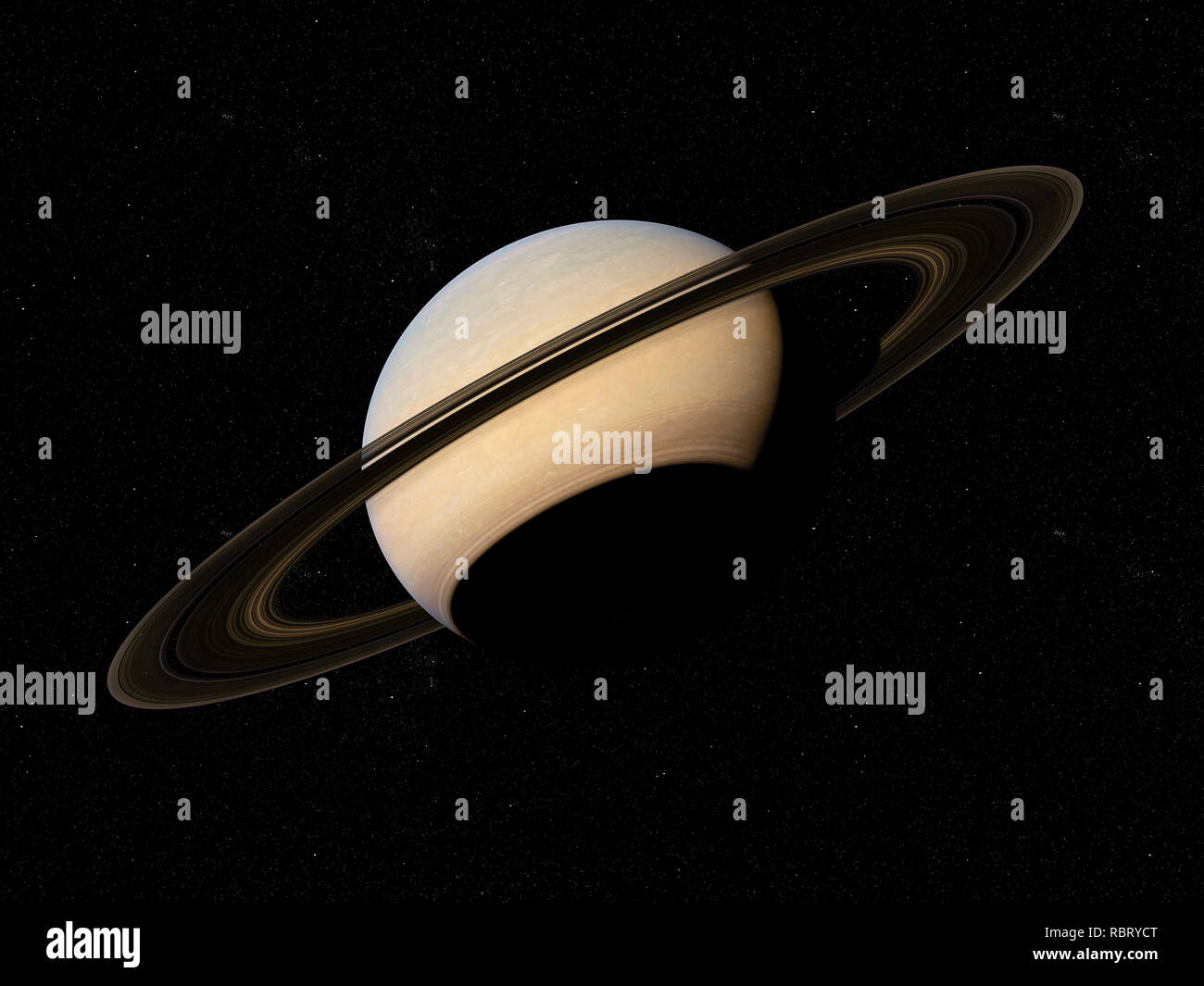 Illustration of Saturn Stock Photo - Alamy
