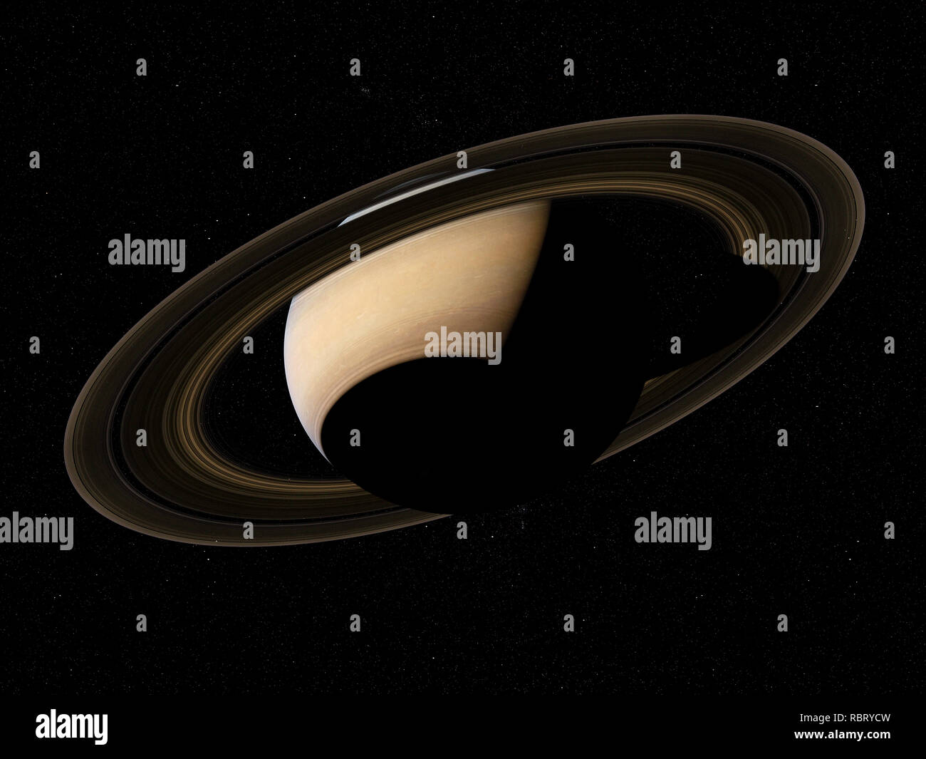 Illustration of Saturn Stock Photo - Alamy
