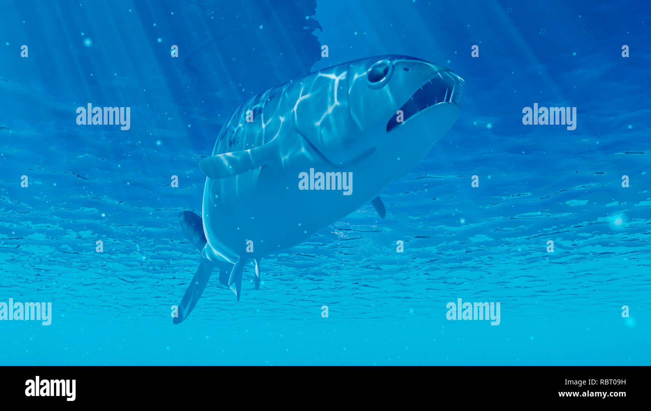 Illustration of an enchodus Stock Photo - Alamy