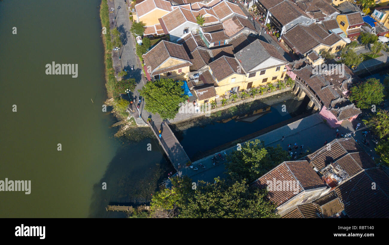 Aerial view chua cau japanese hi-res stock photography and images - Alamy