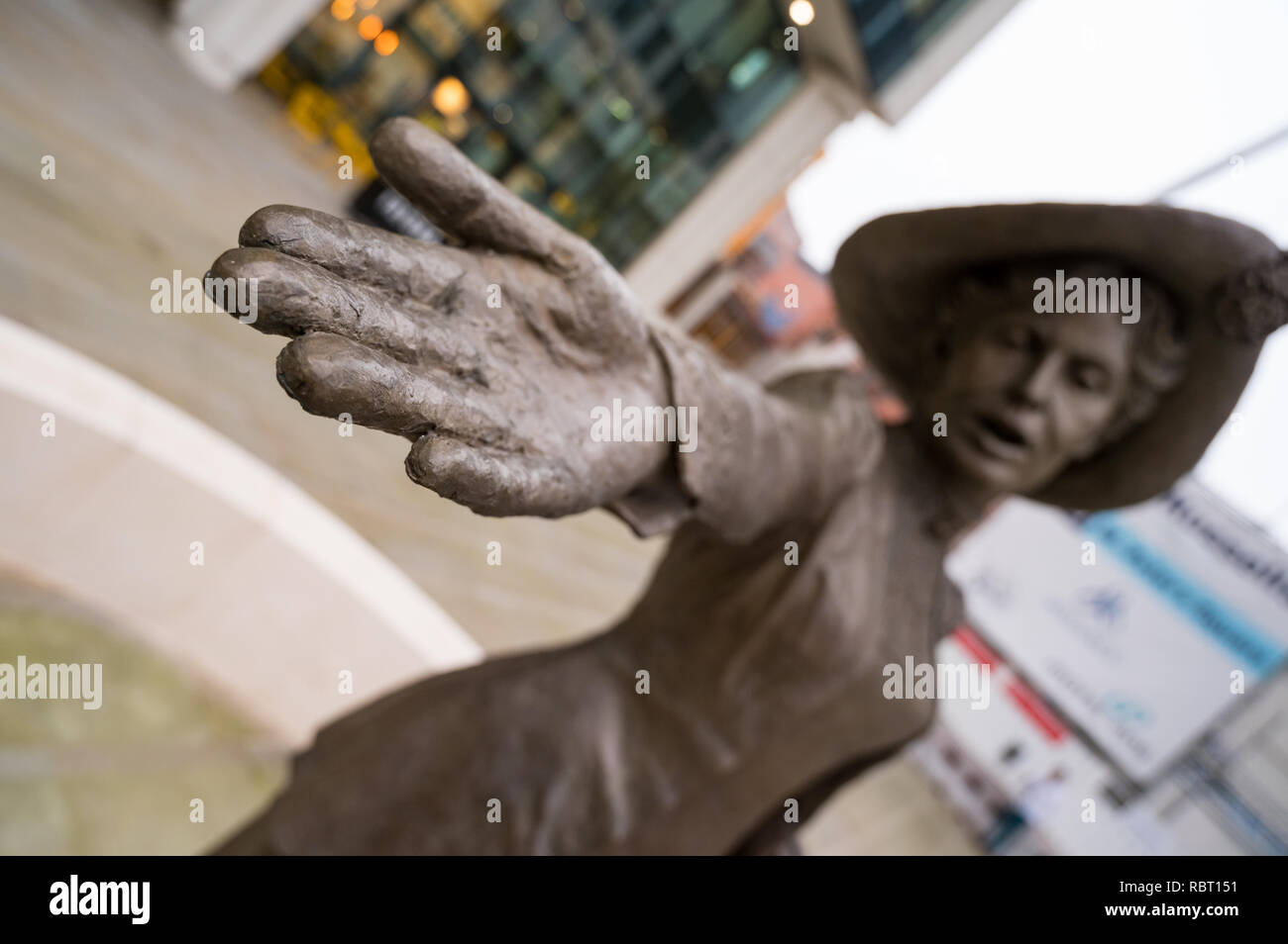 Statue of Emmeline Pankhurst, St Peter's Square, Manchester Stock Photo ...