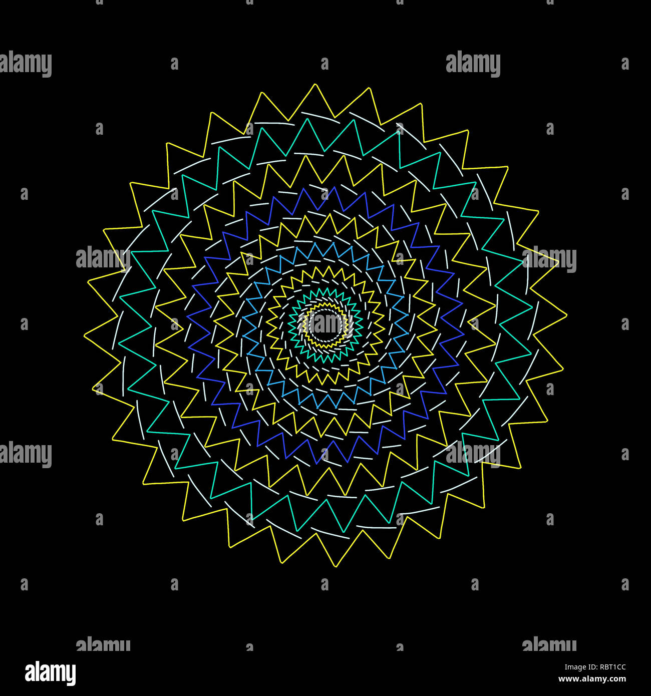 Simple composition of abstract radial grid and lights Stock Photo - Alamy