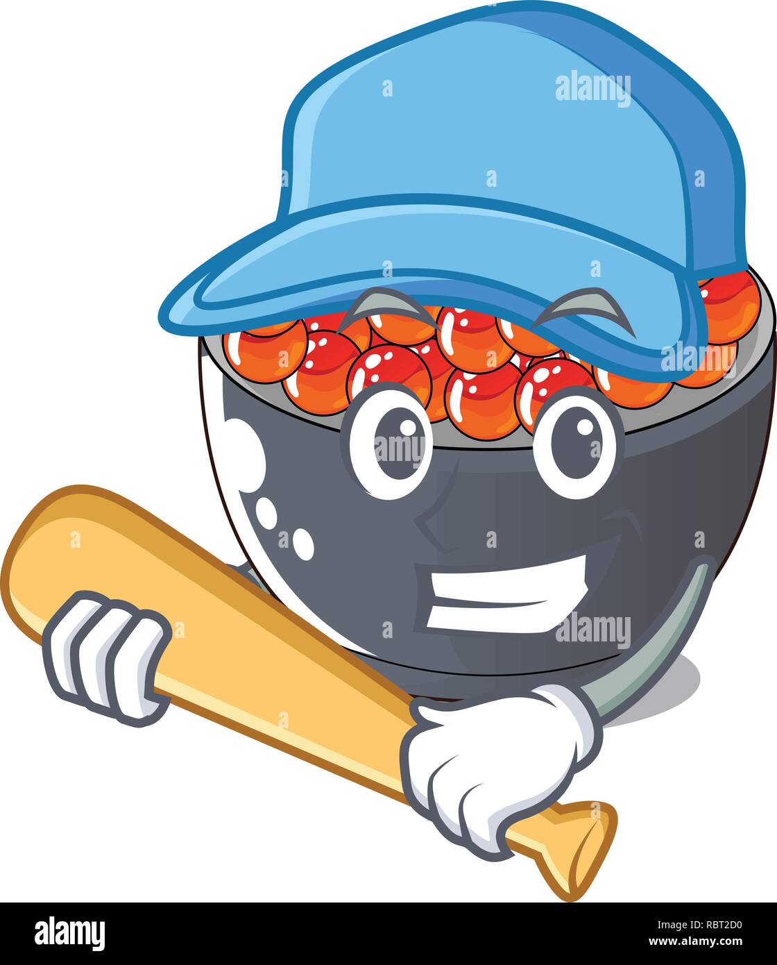 Playing baseball roe salmon in a cartoon bowl Stock Vector Image & Art ...