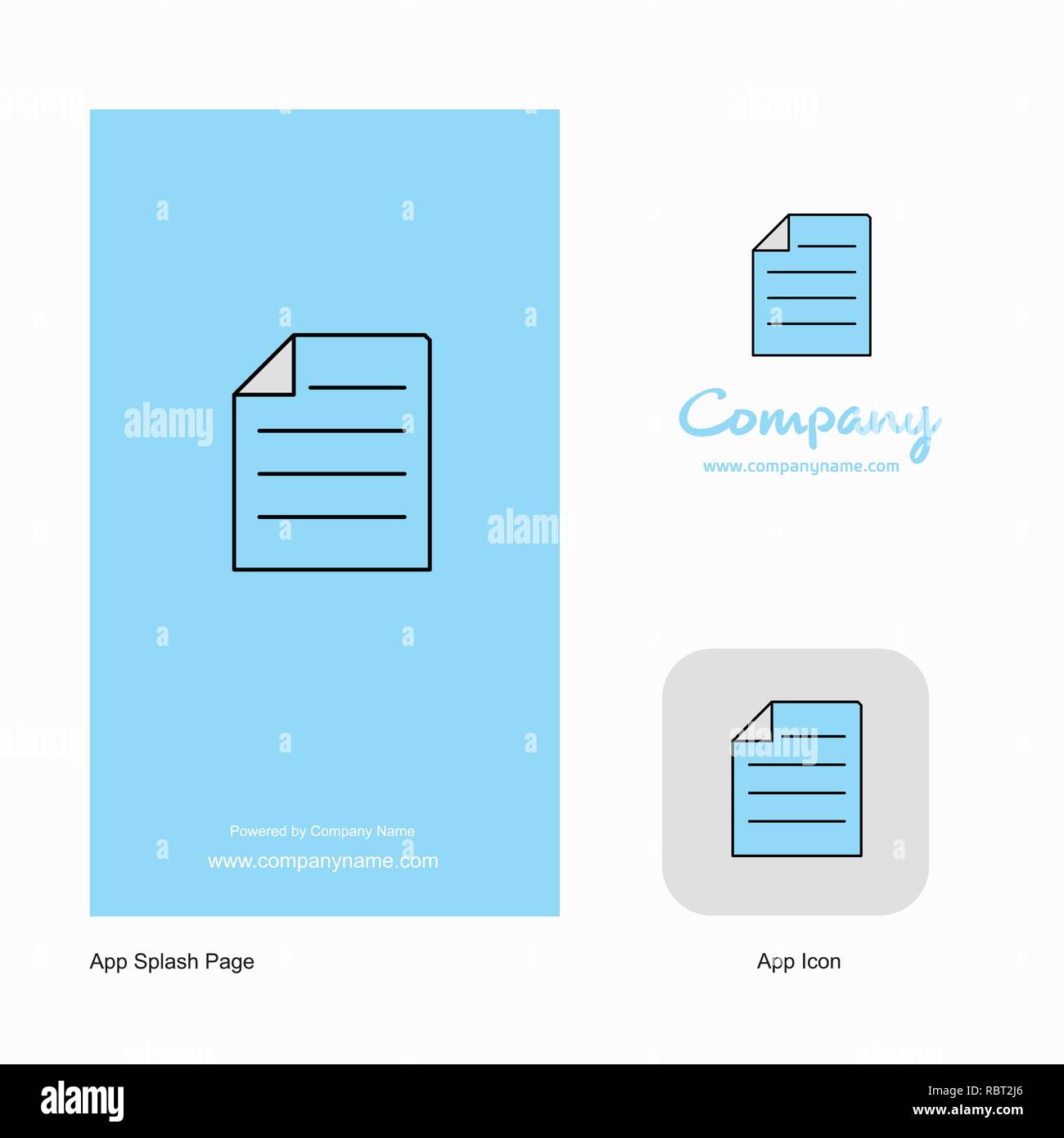 Document Company Logo App Icon and Splash Page Design. Creative ...