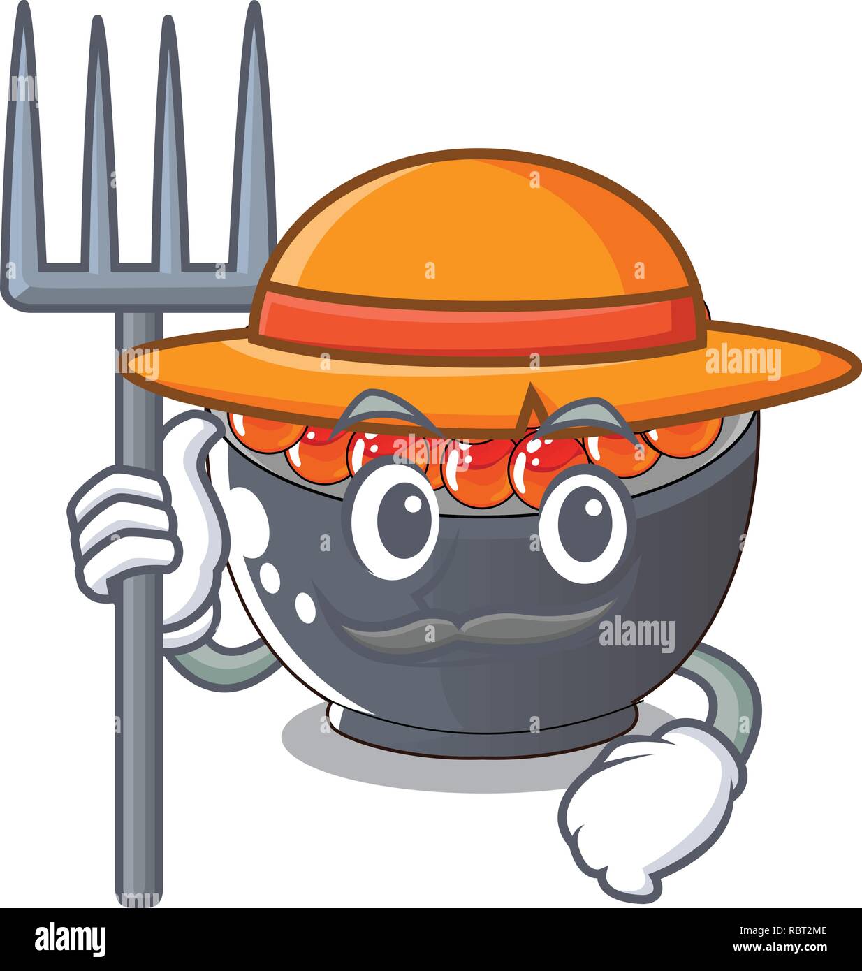 Farmer roe salmon in a cartoon bowl Stock Vector Image & Art - Alamy