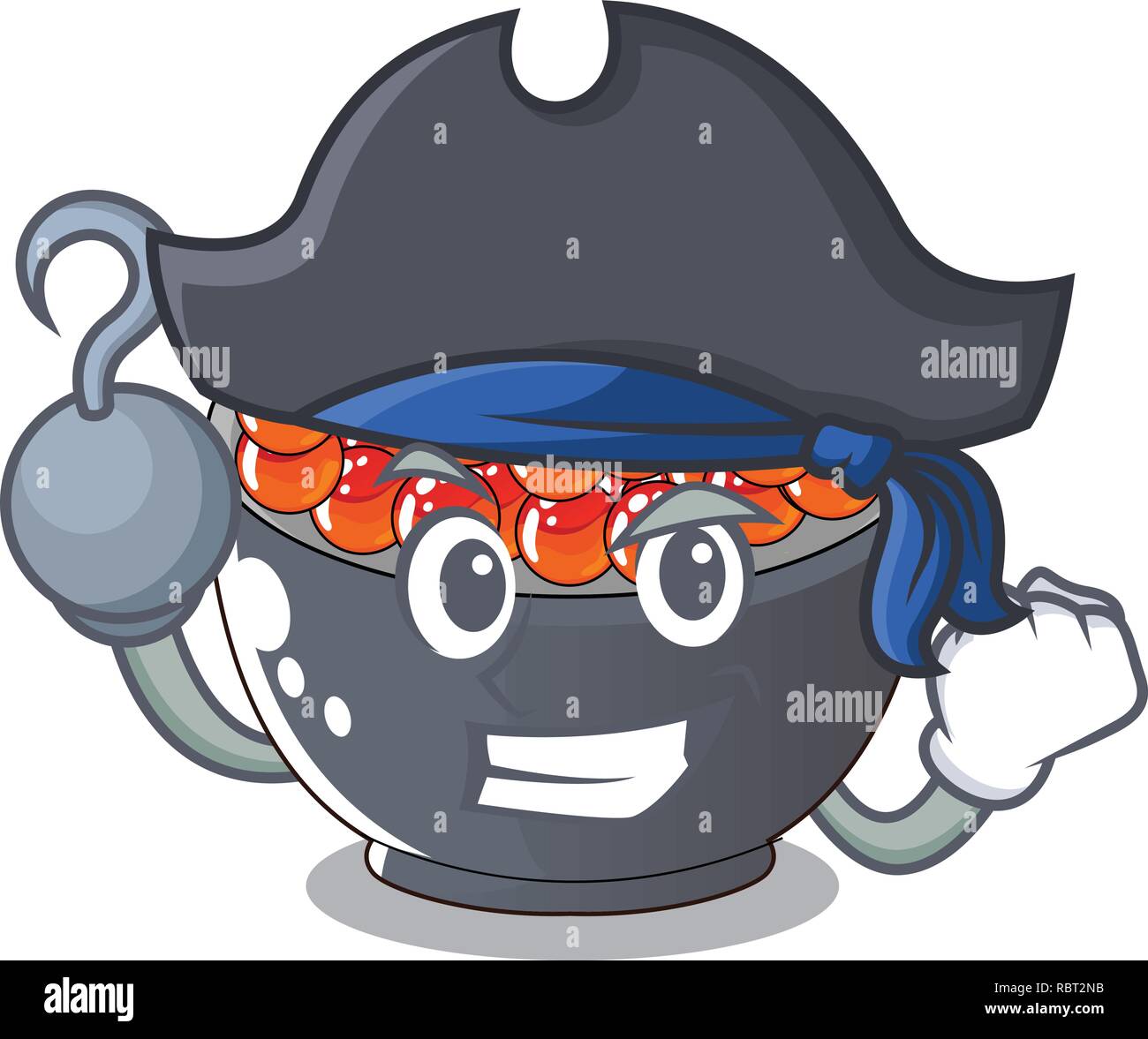 Pirate roe salmon in a cartoon bowl Stock Vector Image & Art - Alamy