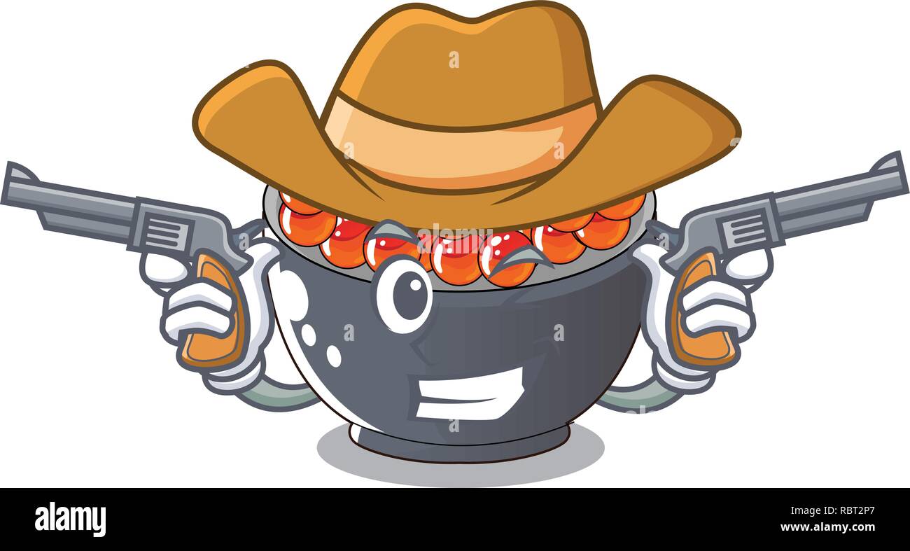 Cowboy roe salmon in a cartoon bowl Stock Vector Image & Art - Alamy