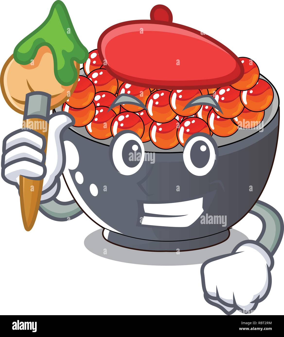 Artist roe salmon in a cartoon bowl Stock Vector Image & Art - Alamy