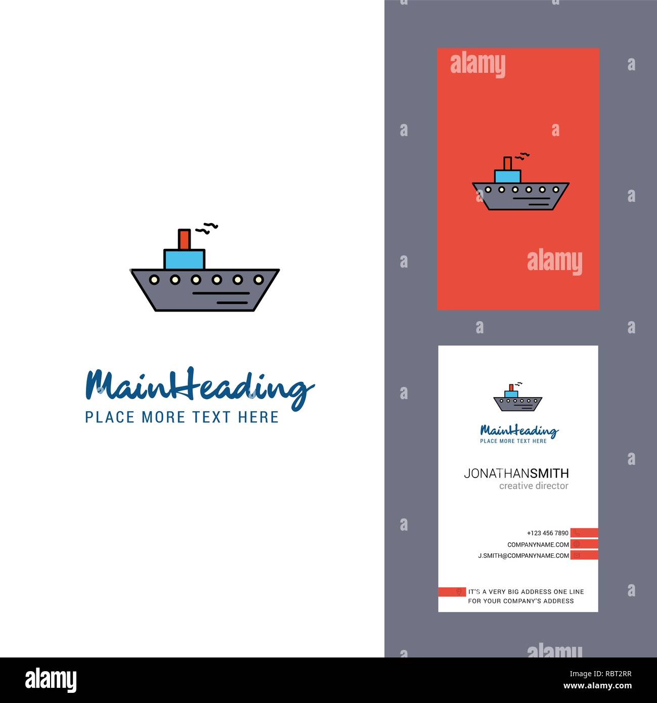 Cargo ship vertical Stock Vector Images - Alamy