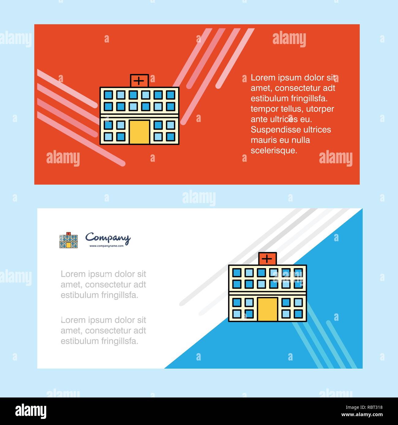 Hospital abstract corporate business banner template, horizontal ...