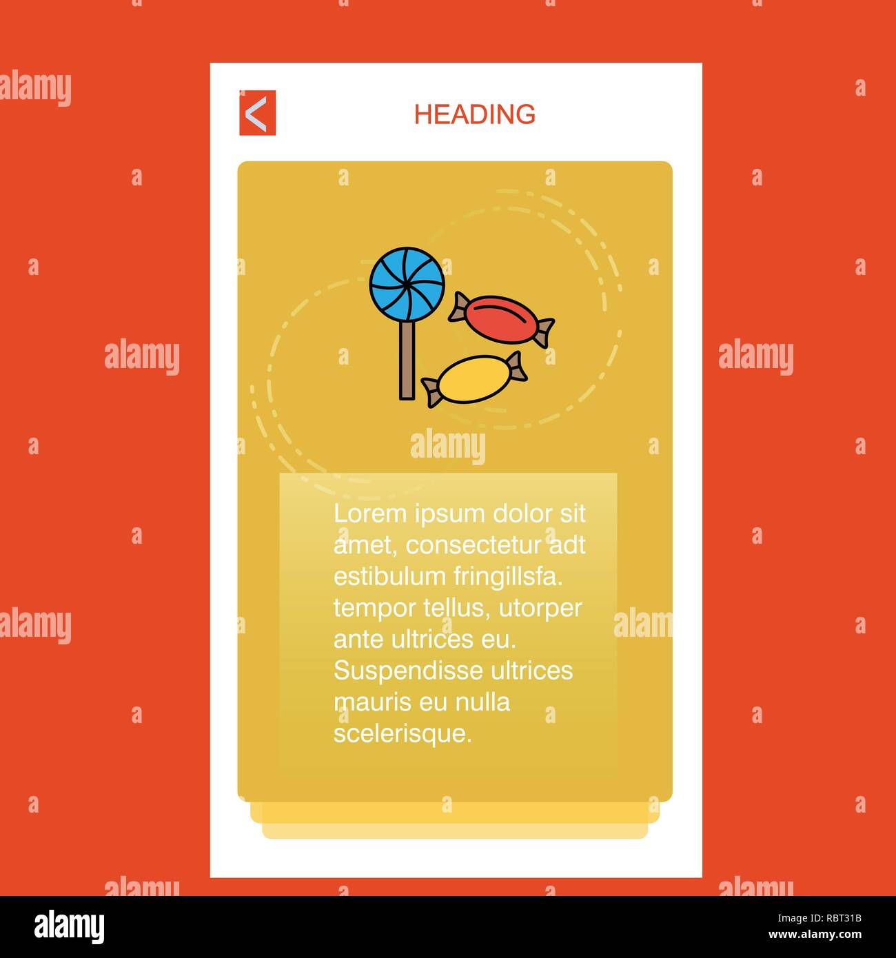 Candies mobile vertical banner design design. Vector Stock Vector Image ...