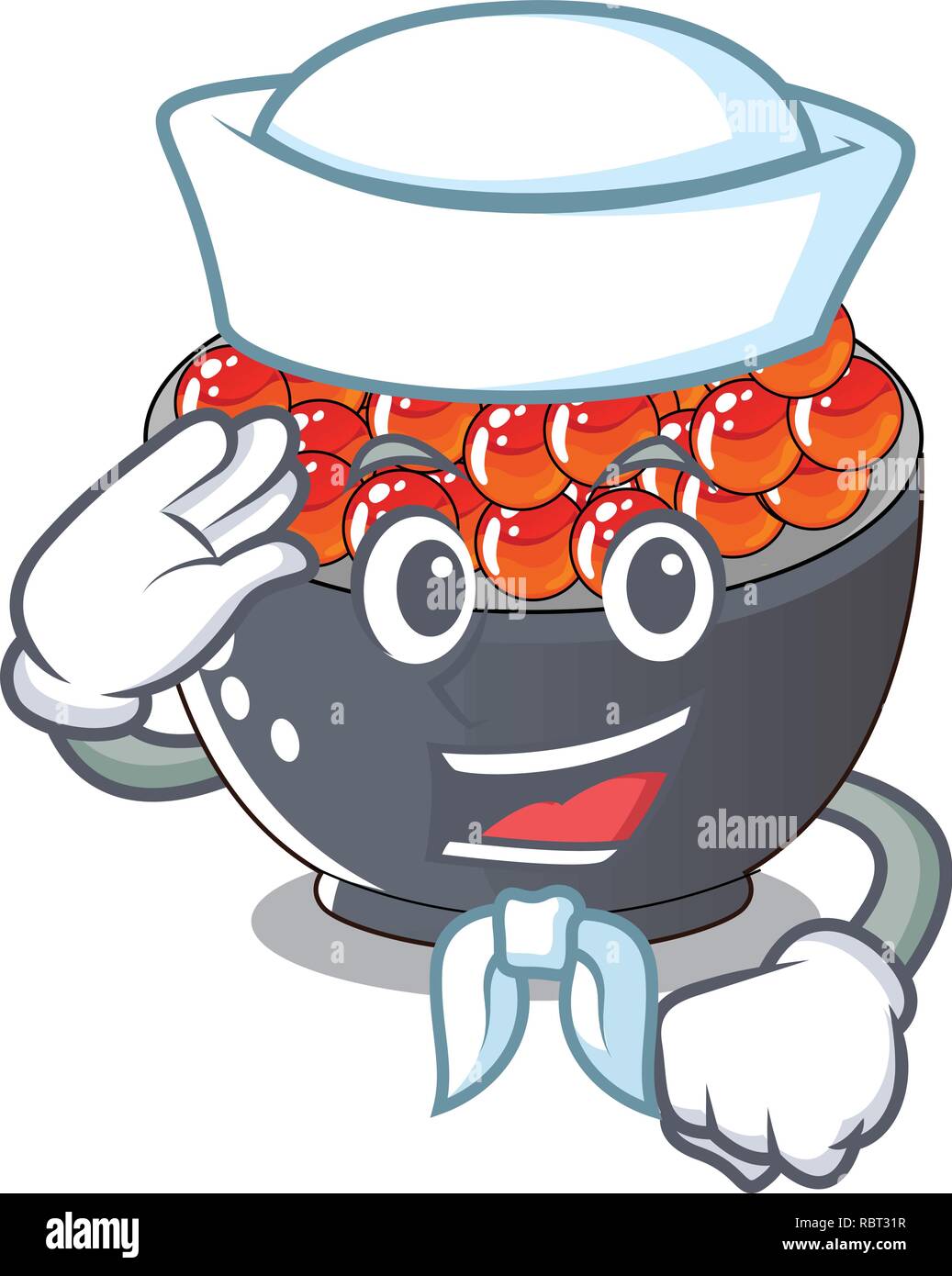Sailor roe salmon in a cartoon bowl Stock Vector Image & Art - Alamy