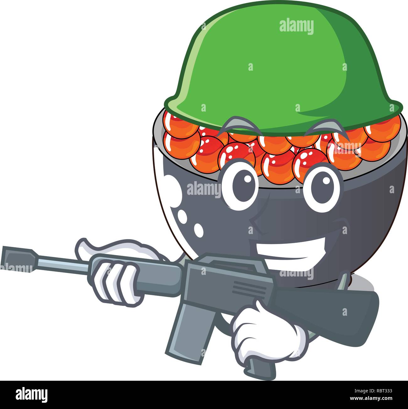 Army roe salmon in a cartoon bowl Stock Vector Image & Art - Alamy