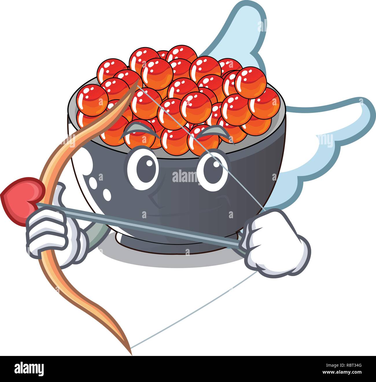 Cupid roe salmon in a cartoon bowl Stock Vector Image & Art - Alamy