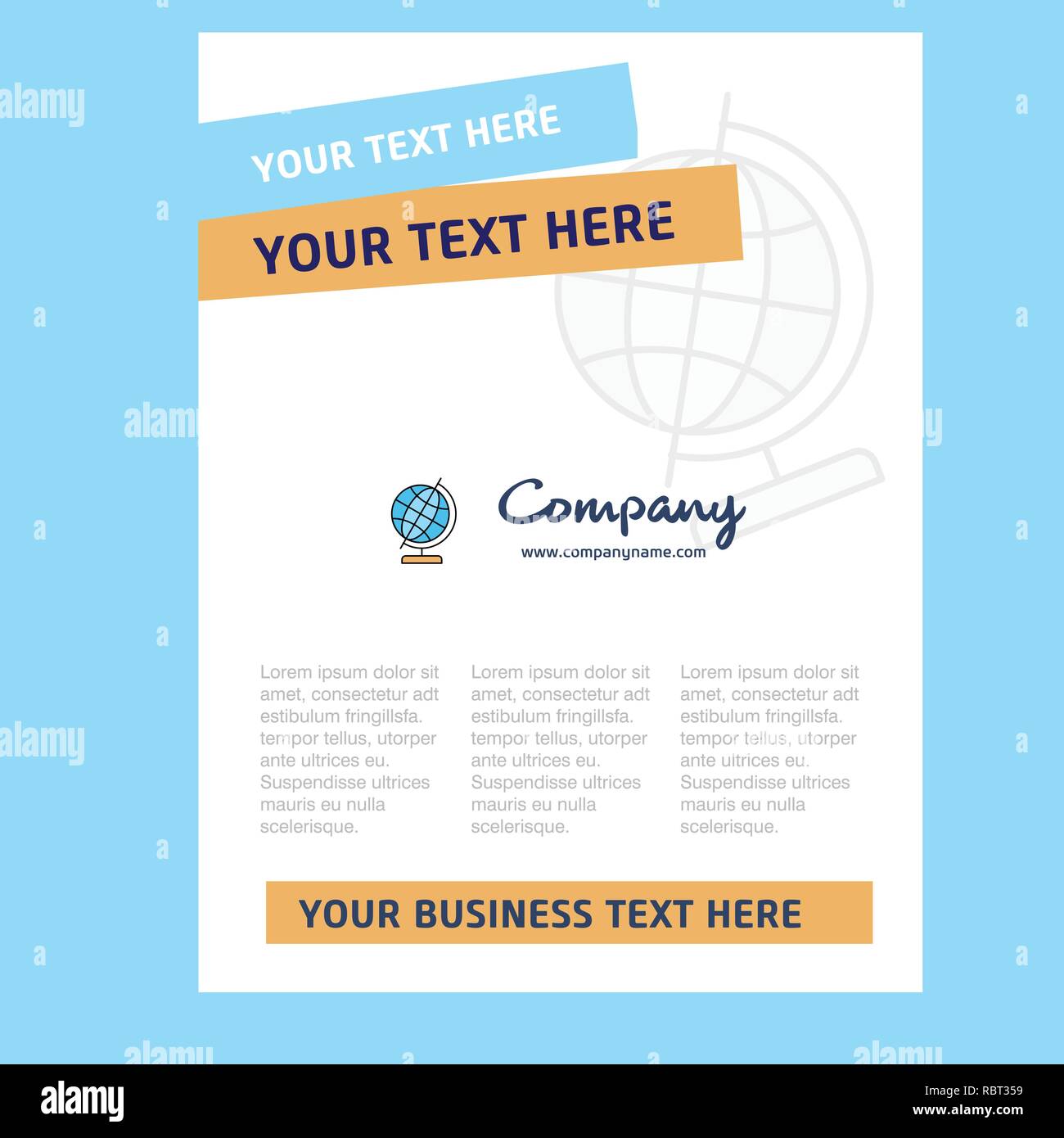 Globe title page Stock Vector Images - Alamy