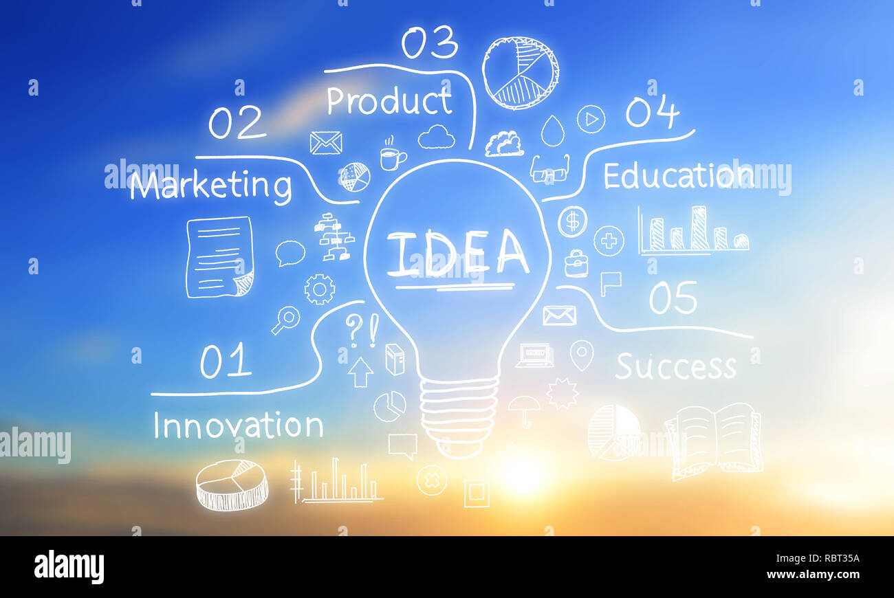 Ideas for success achieving Stock Photo - Alamy