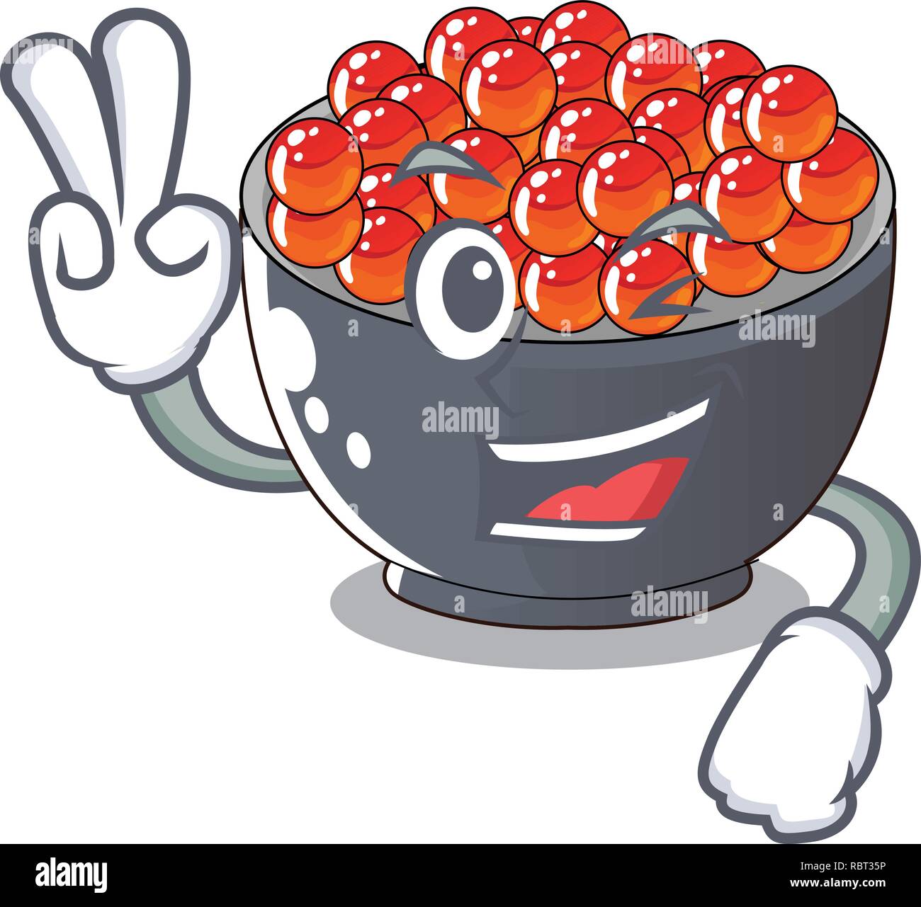 Two finger roe salmon on cartoon wooden plate Stock Vector Image & Art ...