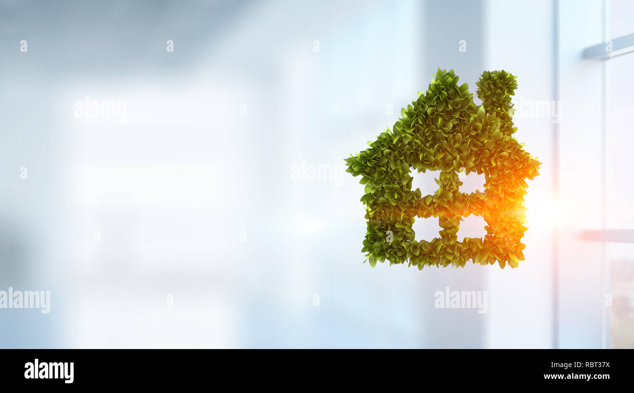 Eco construction concept. Mixed media Stock Photo - Alamy